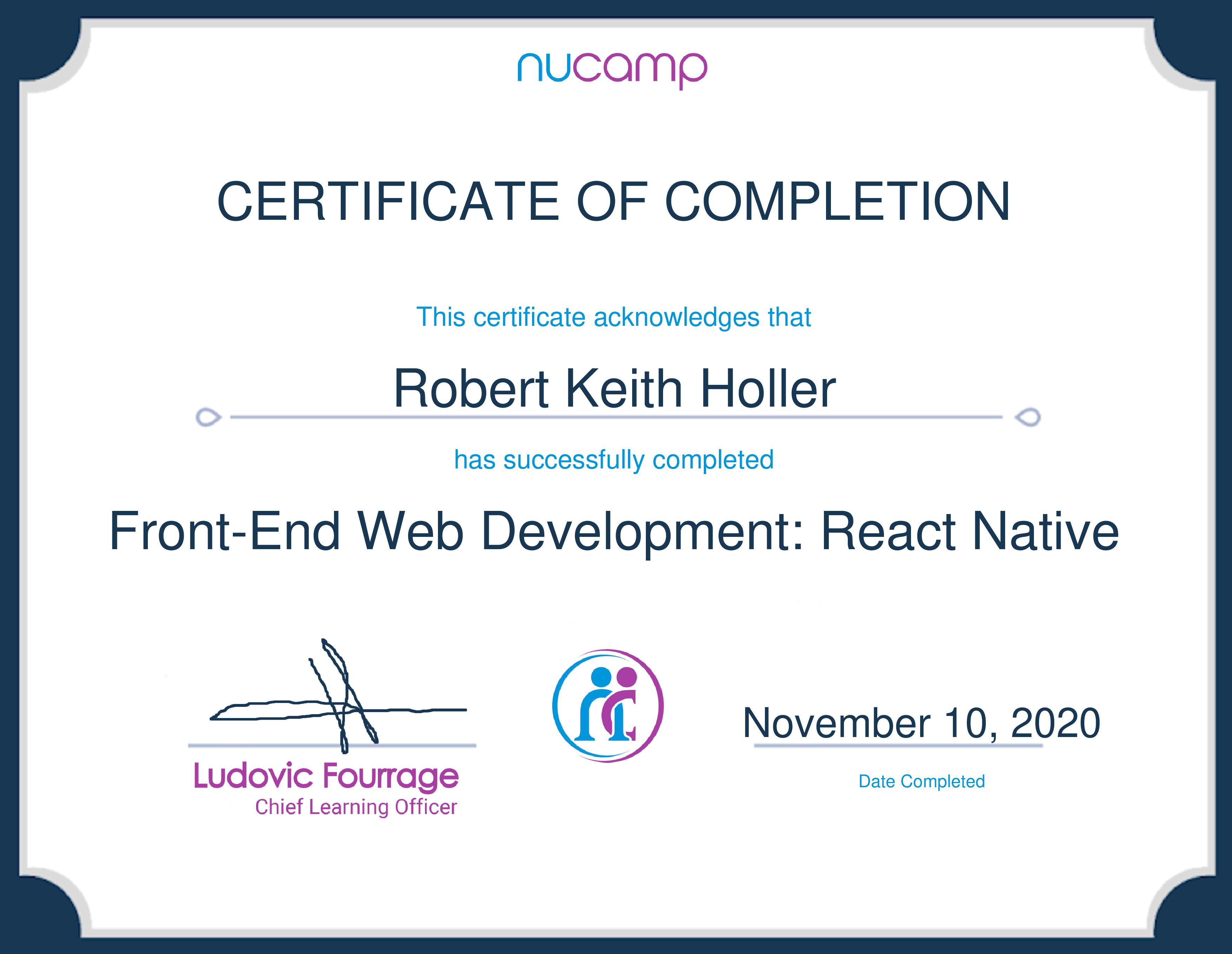 Robert Keith Holler - Portfolio